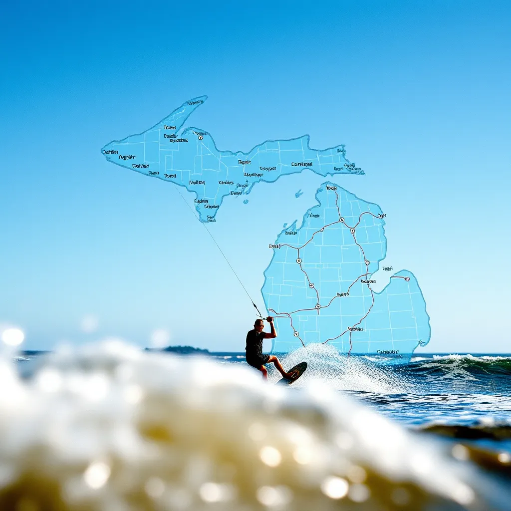 Navigating Michigan's Wind Map for Kiteboarding
